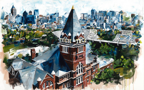 Tech Tower Print | Patrick Lewis Art