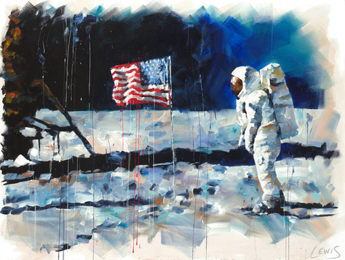 Moon Landing Limited Edition Print | Patrick Lewis Art