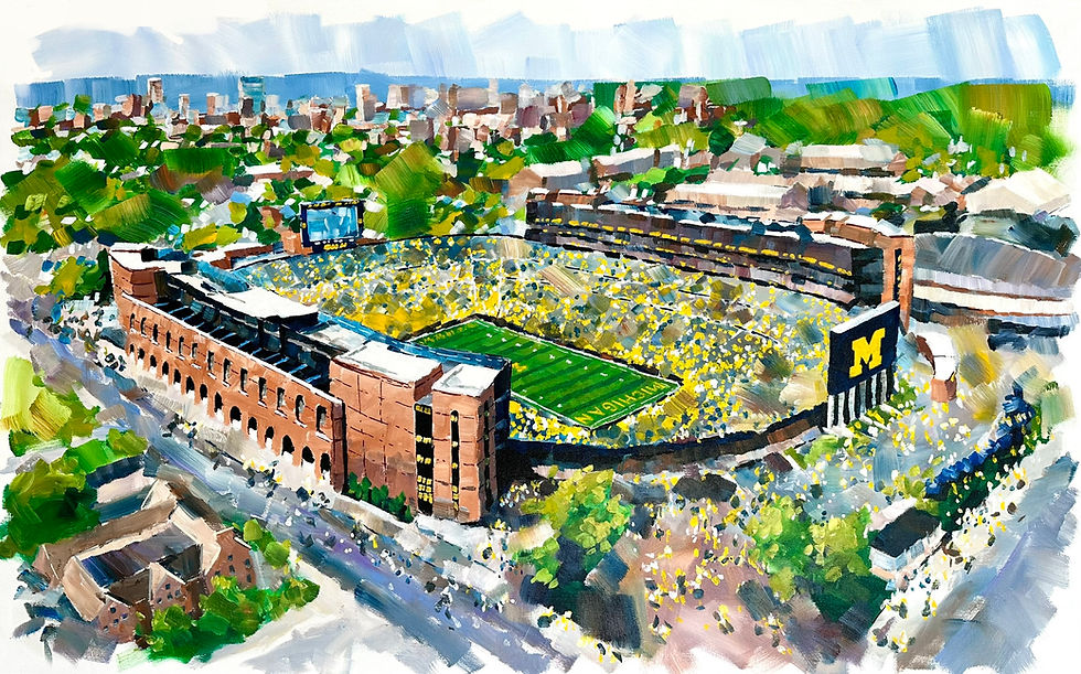 Michigan Stadium Print | Patrick Lewis Art