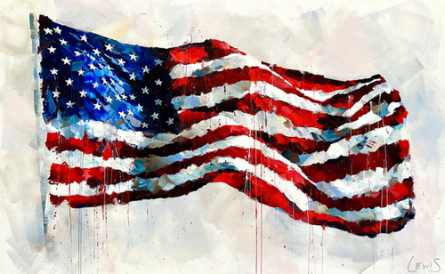 Waving American Flag Print | Patrick Lewis Art