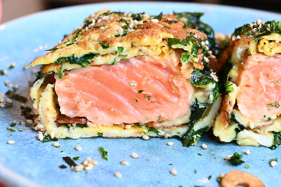 how to cook salmon omelette