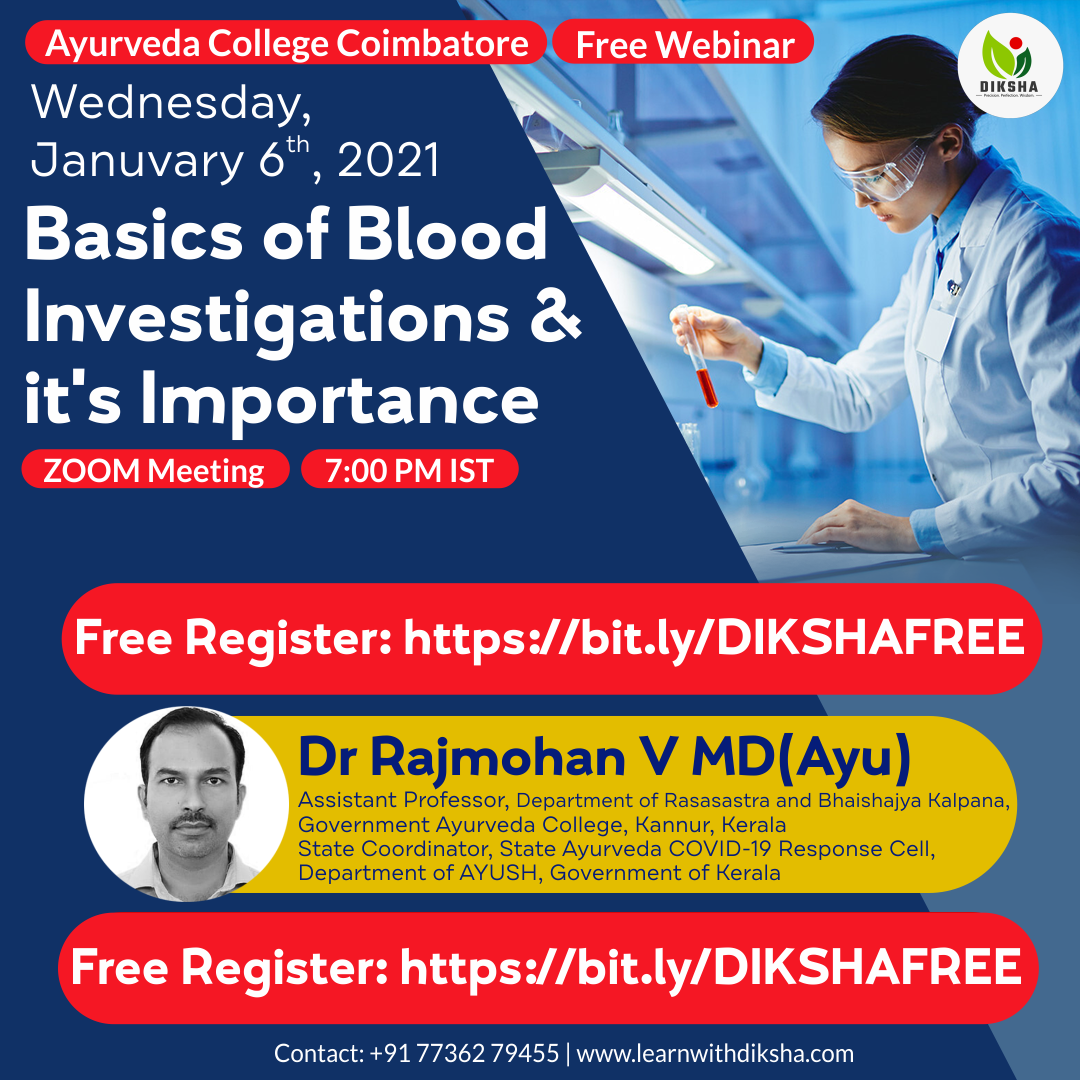 Basics of Blood Investigations & it's Importance | Dr Rajmohan V MD(Ayu ...
