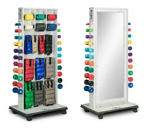 RACK DE PESAS MÓVIL CON ESPEJO | EMH MEDICAL