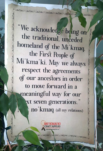 Land Acknowledgement Poster | Mi'kma'ki Craft Supp
