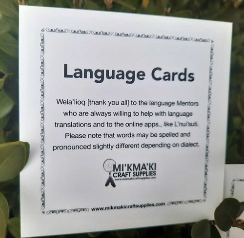 Mi’kmaw Language Card Set | Mi'kma'ki Craft Supp