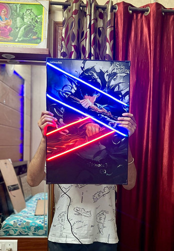 Solo Leveling Neon Wooden Painting | Odd Products