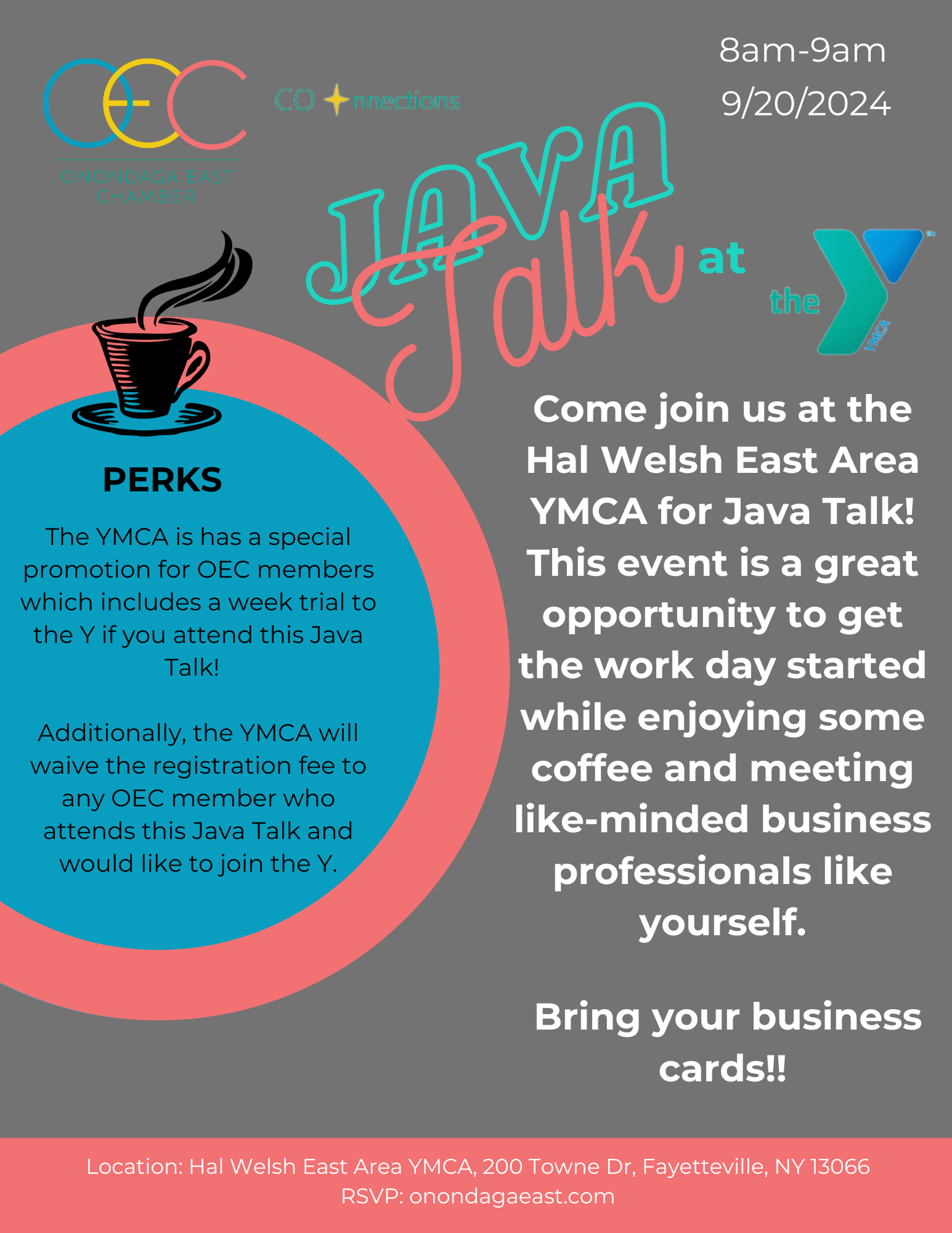 Java Talk with YMCA East Area | Onondaga East