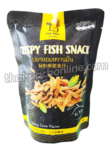 Pla Hom - Crispy Fish Snack Cheese Corn (40g) | ThaiSnackOnline.com