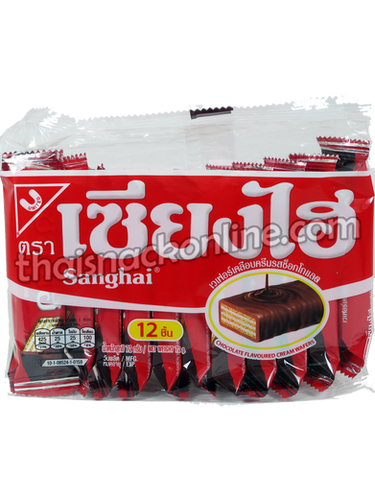 Sanghai - Wafers Chocolate Cream (10x6g) | ThaiSnackOnline.com