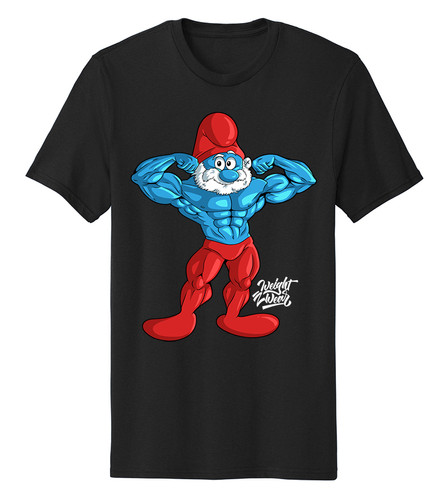 Papa Swole Smurf Stretch Tee | weight2wear