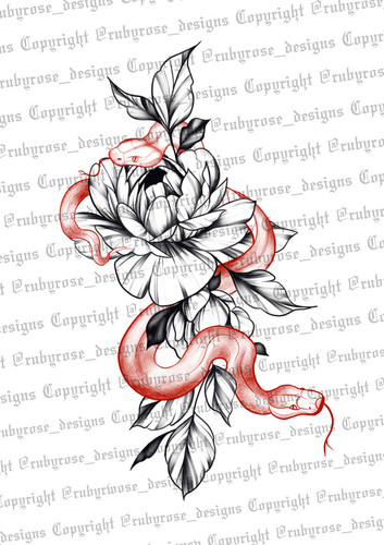 Lady Venom Snakes & Peonies | Ruby Rose Designs