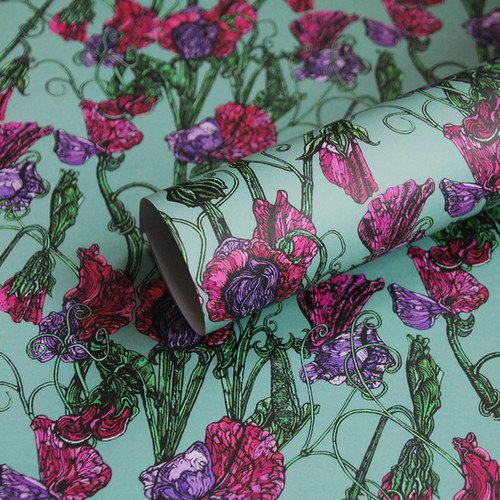 Sweet Pea Gift Wrapping Paper | artist-author