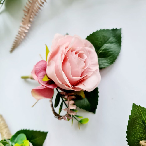 Blush Pink Buttonhole | Wedding bouquets artificial | Wedding Flowers