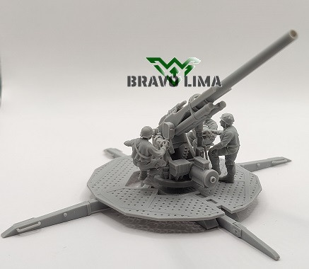 90mm M1 Anti Aircraft Gun 28mm 1:56 scale with crew | Lowland Miniatures