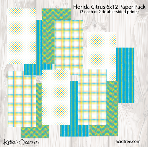 Florida Citrus Paper Pack (6 pieces) | Keller's Creations