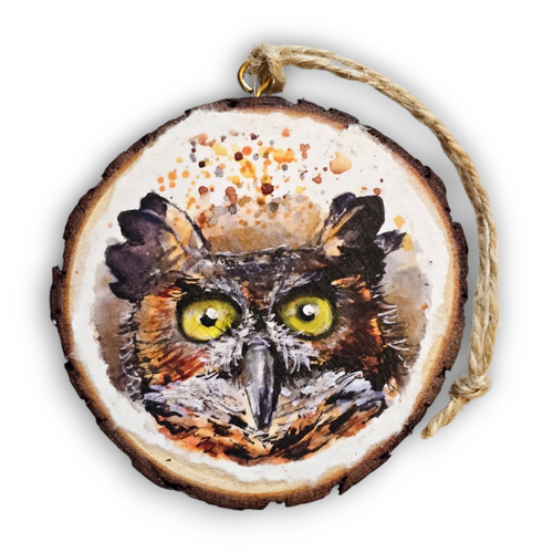 Freya the Great Horned Owl Ornament | Arleana Holtzmann