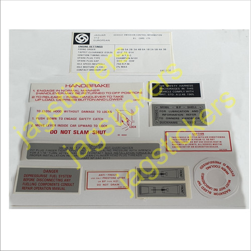 XJS Pre HE full pack 1975-1981 | Jag Stickers