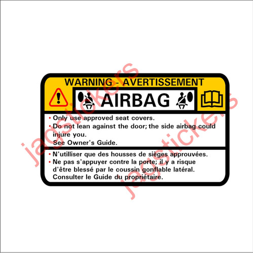XJ8 Side Airbag Decal | Jag Stickers