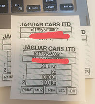 VIN Decals | Jag Stickers