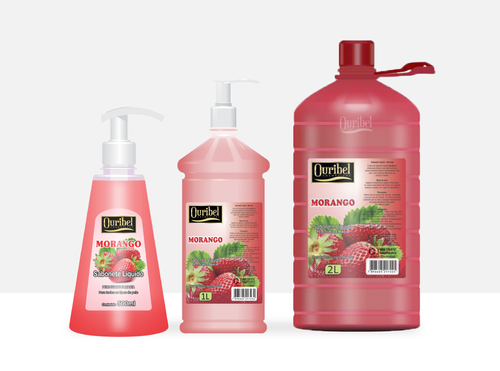Sabonete Líquido Morango - 500ml | Ouribel Cosmeticos