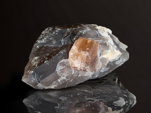 Sherry Topaz with Smoky Quartz Crystal | BloomingWoodBoutique