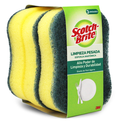 3M Heavy Duty Sponge Pack of Box 6/3pk | Vitaltek
