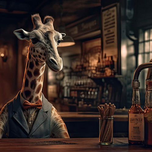 GIRAFFE AT BAR | SPLASHBACK