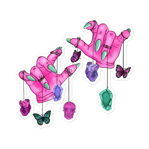 Feminine Puppet, Rebirth, Skulls, Butterflies, Chrysalis In Hands ...