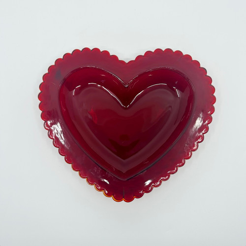 Vintage 'Ruby Red' Heart Candy Dish | BCM
