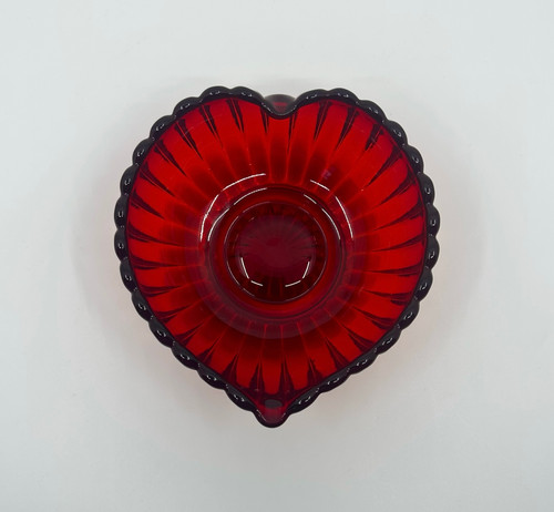 Vintage 'Ruby Red' Heart Candy Dish | BCM