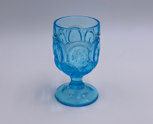 Vintage 'Moon & Stars' Light Blue Goblet | BCM