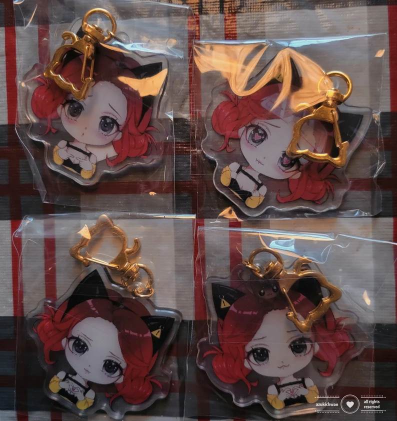 Cyberpunk Anime Girl Keychain | Azukichwan