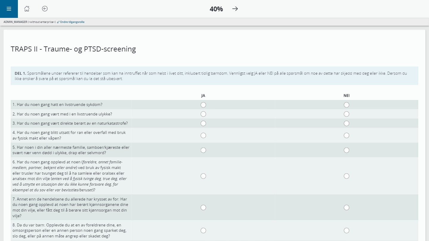 Traume- og PTSD-screening 2.0