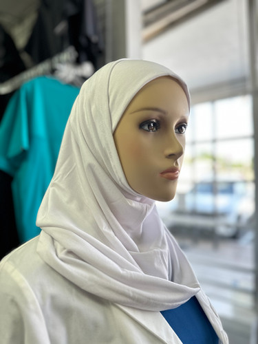 Girls - Two-Piece White Hijab - SO-2PCW100 | Everest Academy
