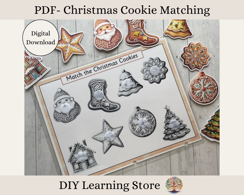 Cookie Matching Activity Page- Christmas Themed | Diylearning