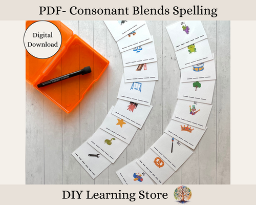 Consonant Blends Spelling Activity Cards | Diylearning