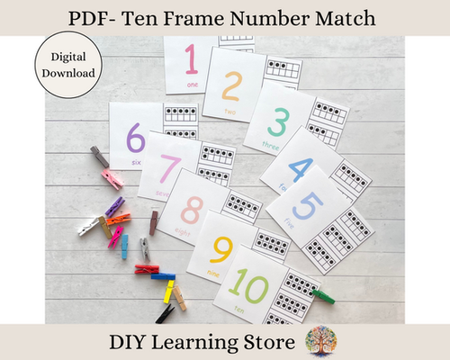 Ten Frame Number Matching | Diylearning