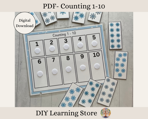 Counting 1-10 - winter themed activity page | Diylearning