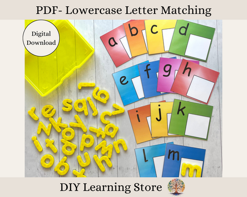 Lowercase Letter Matching- Teacher Bundle | Diylearning