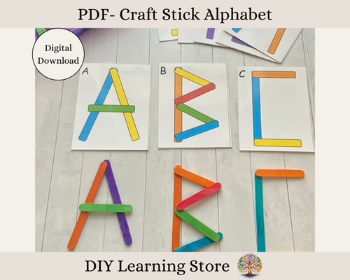 Craft Stick Alphabet and Numbers | Diylearning