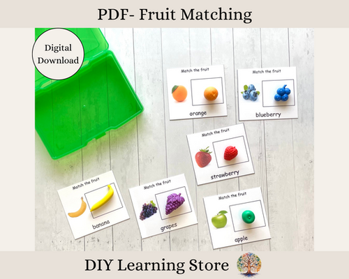 PDF- Fruit Matching Activity Cards | Diylearning