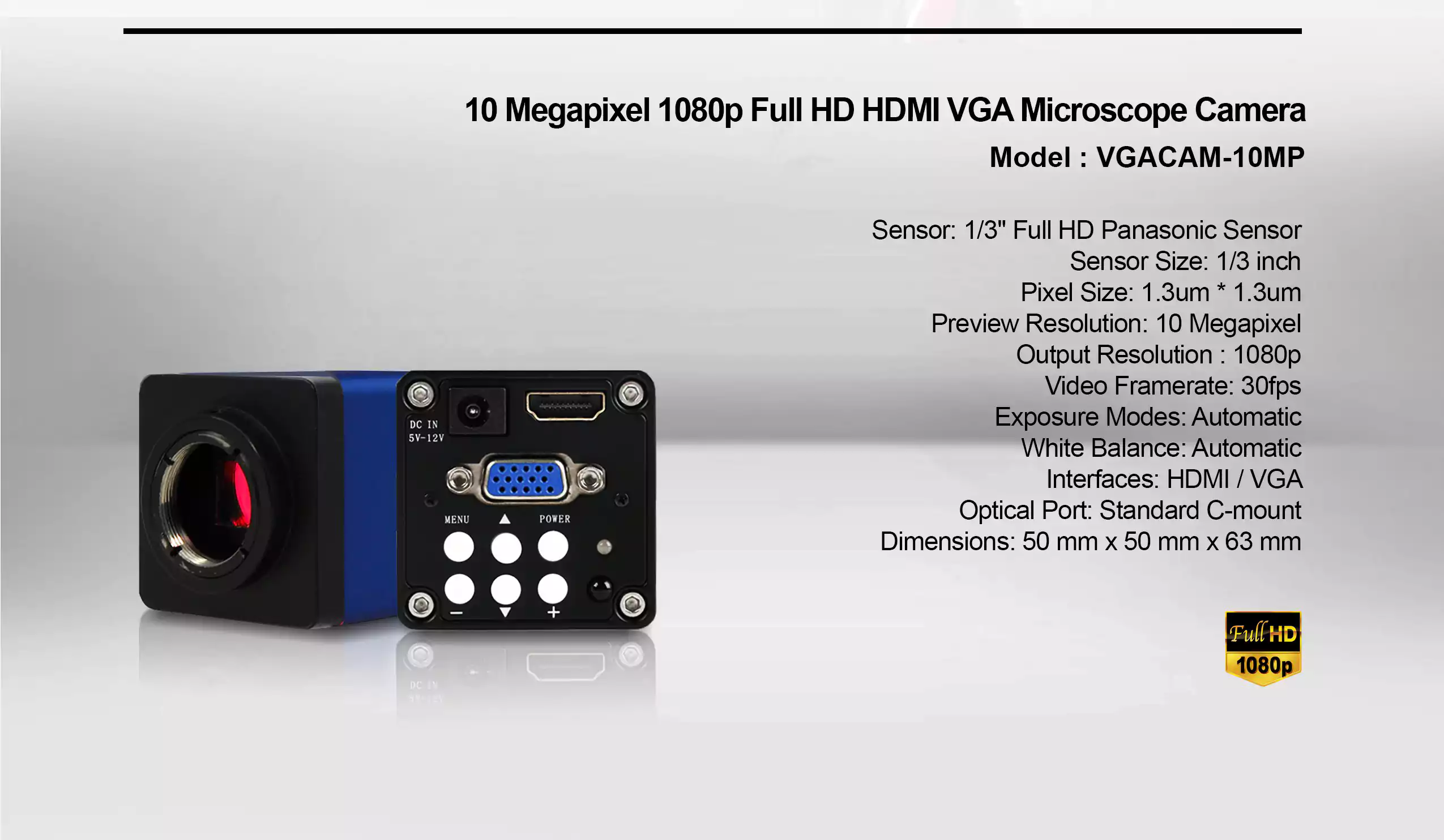 PCB Inspection and repairing Microscope Camera System - Full HD