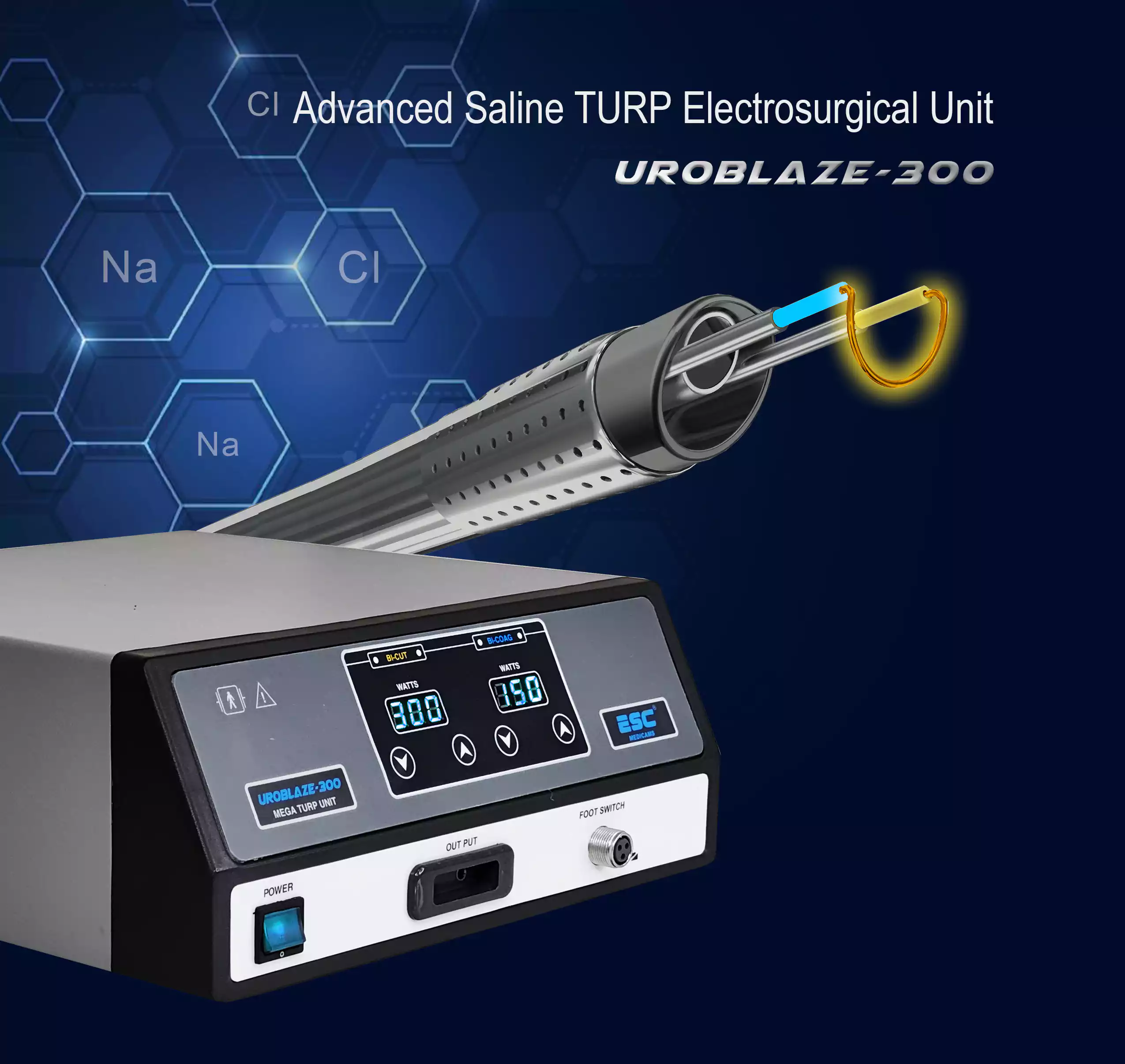 Urology Electrosurgical Cautery Unit for Bipolar Saline TURP | ESC Medicams