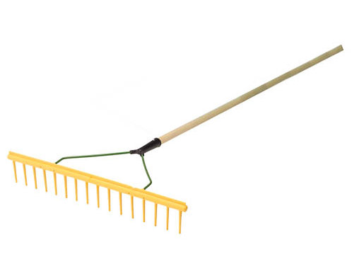 16p Yellow Maintenance Rake 72" Hardwood Handle | DayLinks
