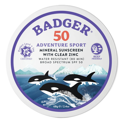 Badger Adventure Mineral Sunscreen Tin - SPF 50 | Poise Aesthetics