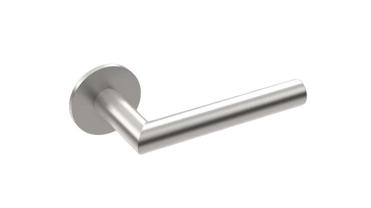 31112 19mm Dia Mitred Lever Handle on 4mm Rose | Lever Furniture | DorSuite
