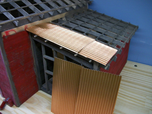 CORRUGATED Copper ROOFING 1:24 1:25 & G & O SCALE MODEL DIORAMA ...