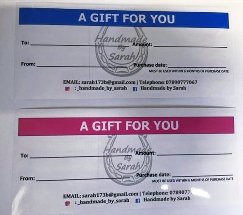 Gift Voucher |Handmade By Sarah