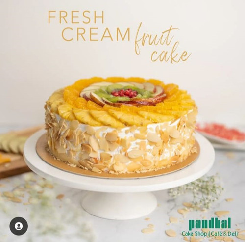 Fresh Cream Fruit Cake | Pandhal Cake Shop