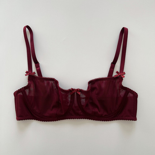 Basic Burgundy balconette bra | shop